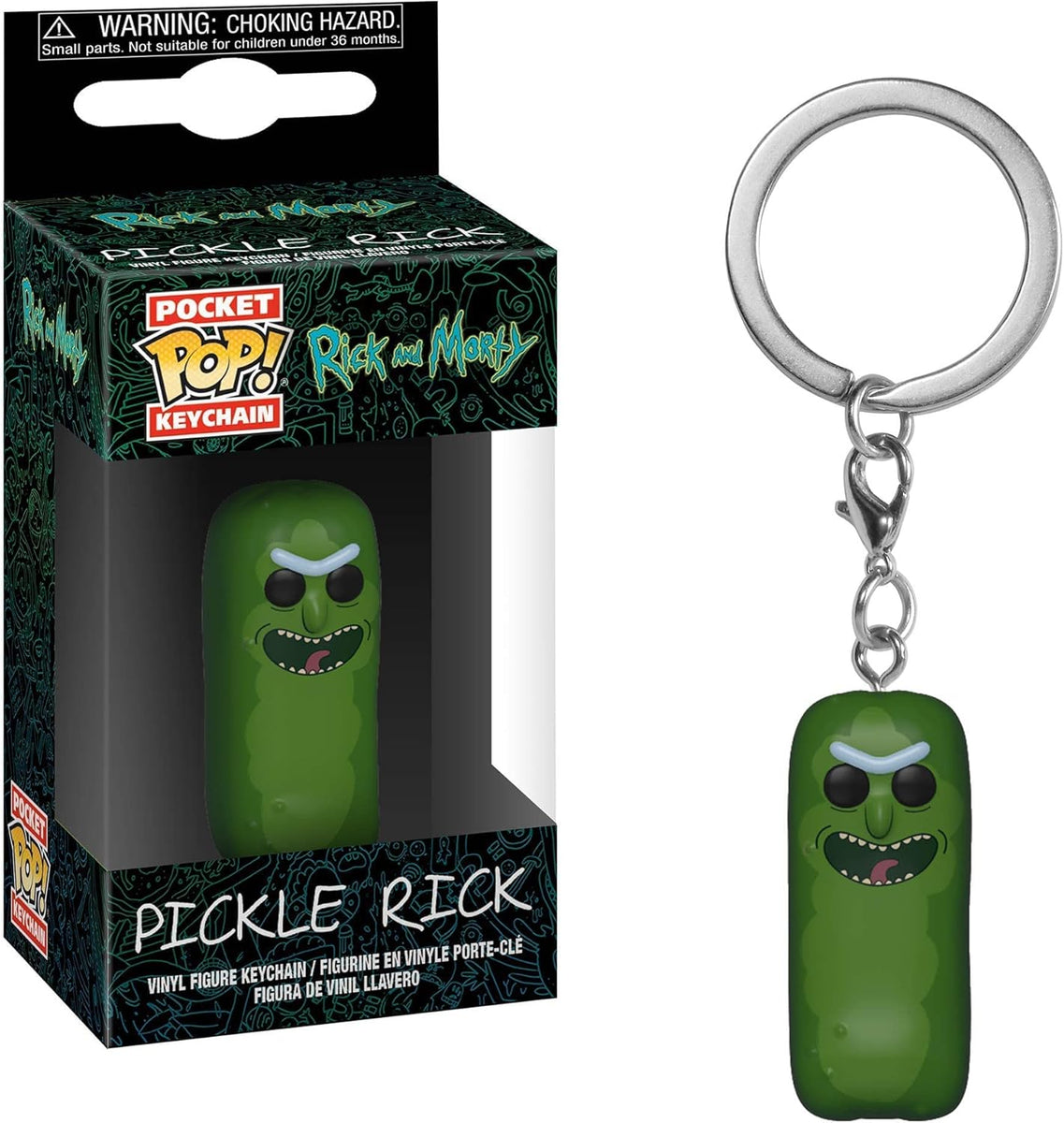Rick and Morty Pickle Rick Funko Pocket Pop! Key Chain – The SOOG